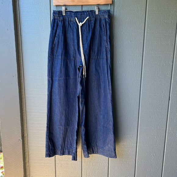 LOFT | Jeans | Loft Wide Leg High Waist Drawstring Denim Pants | Poshmark